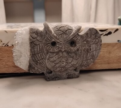 Natural quartzite, quartz mineral specimen, hand carving, owl | eBay