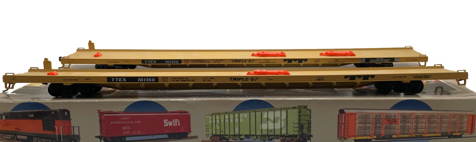 HO WALTHERS 932-4960 89' F89F TOFC FLAT CAR KIT TRIPLE 57'/ 4 28' TTEX ...