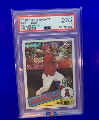 Mike Trout 2020 Topps Silver Pack PSA 10 LA Angels CPC45 HOF SP MVP ...