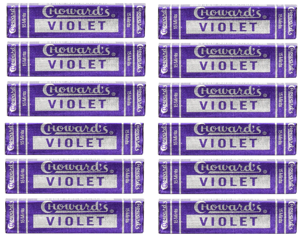 Chowards Violet Mints Candy, (Choose From 1-12 Count) Floral Flavored ...