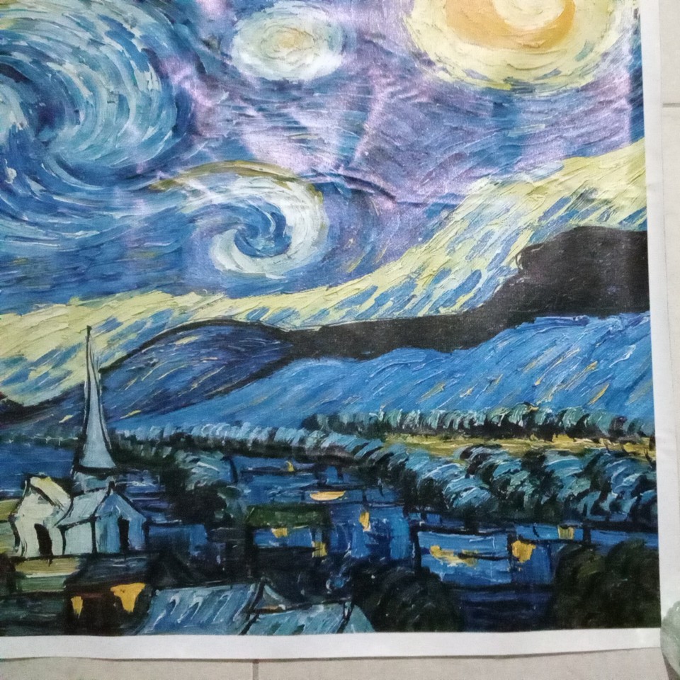 The Starry Night (1889) Vincent Van Gogh Giclee Art Print Canvas Free ...