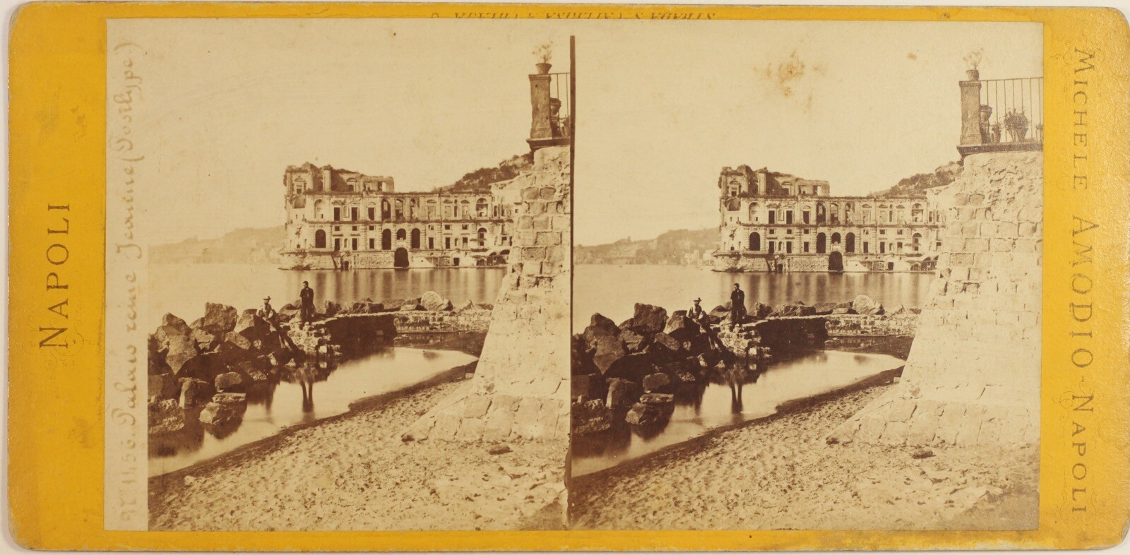 Amodio, Italia Napoli Palazzo Donn ’ Anna, Foto Stereo Vintage Albumina ...