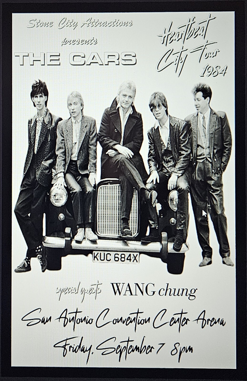 The Cars 1984 San Antonio Tour poster | eBay Australia