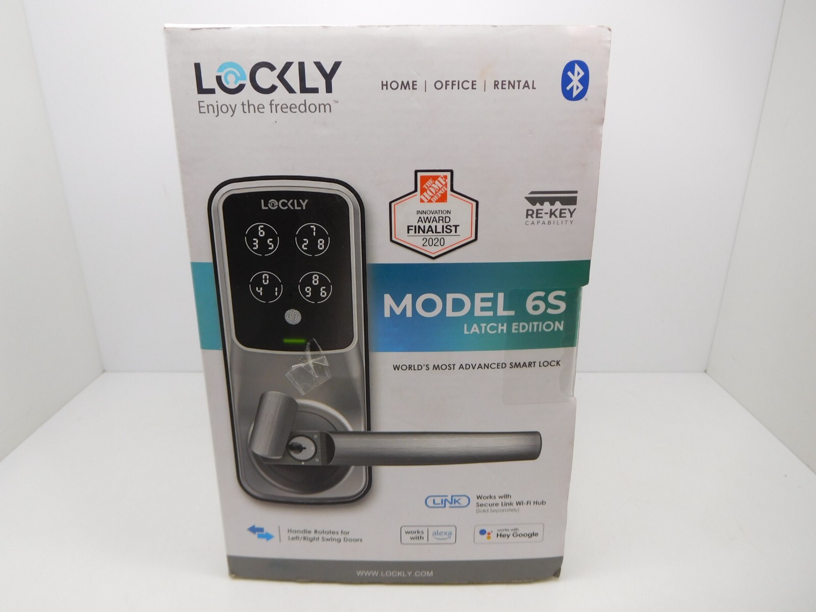 Lockly 6S Smart Lock Latch Edition Smart Touchscreen Keypad Door Lock ...