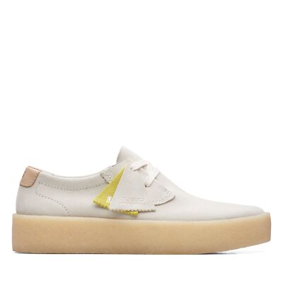 Clarks Men's Ashcott Cup Off White Suede 26172515 | eBay