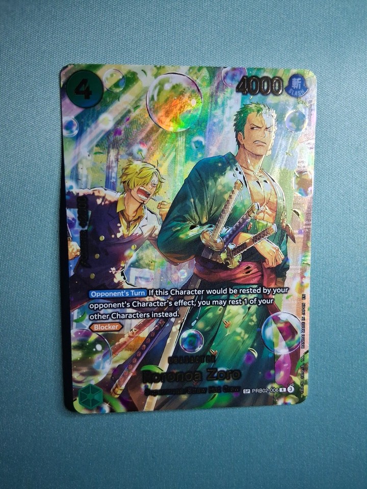 One Piece CCG Roronoa Zoro SP Op-14/PRB02 The Azure Sea’s Seven NM | eBay
