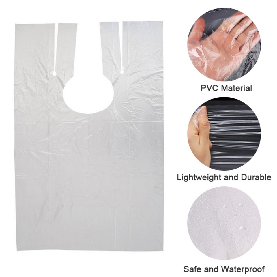50/100x Disposable Waterproof Hair Salon Barber Capes Shampoo Apron ...