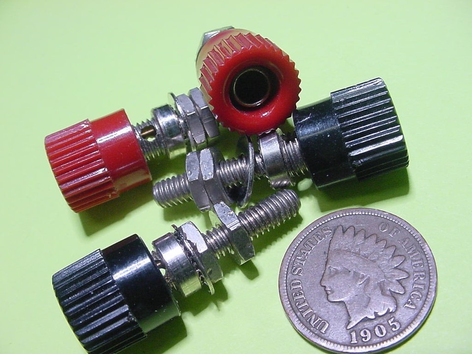 4 DYNACO SPEAKER TERMINAL BINDING POST FOR JBL L-100 BANANA COMPATIBLE ...