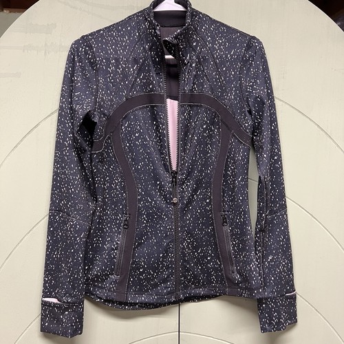 LULULEMON DEFINE Black & White Splatter Zip Up Yoga Jacket Size 8 | eBay