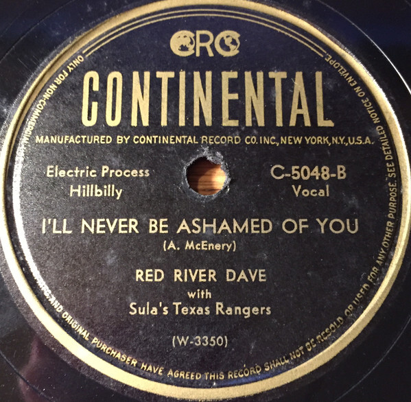 Red River Dave With Sula's Texas Rangers - Tumbling Tumbleweeds / I'll ...
