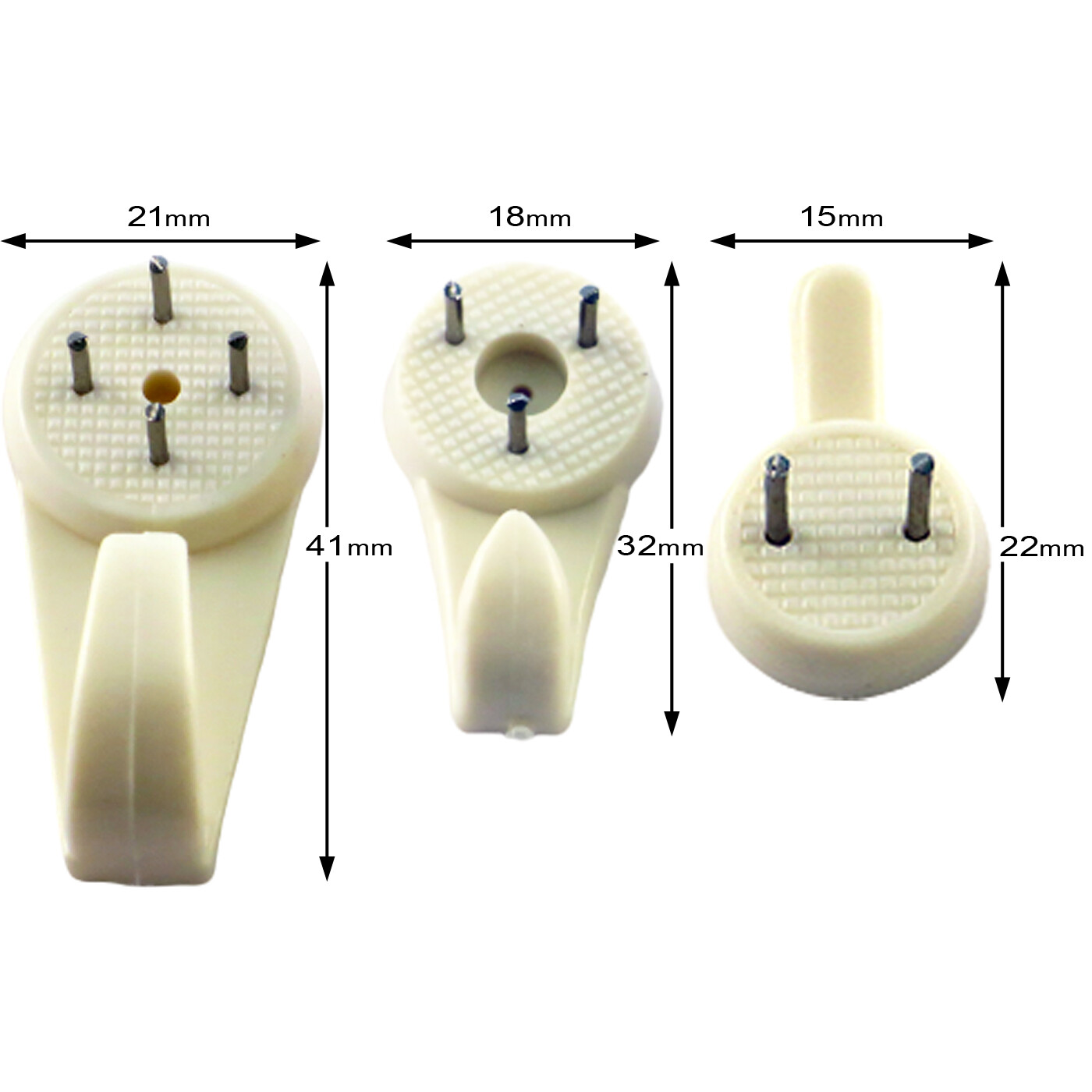 Hard Wall Picture Hanging Hook Mix Pack White Photo Mirror Hanger ...