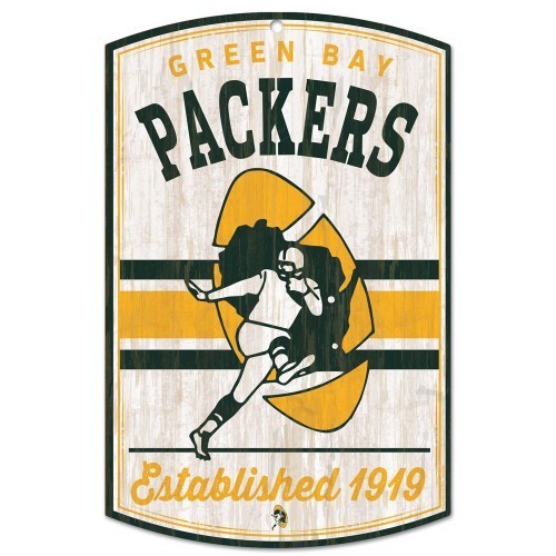 GREEN BAY PACKERS VINTAGE STYLE RETRO HARDBOARD WOOD SIGN 11"X17" HIGH ...