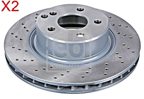 FEBI x2 Stk Bremsscheibe Vorderachse Für MERCEDES W220 2204210912 | eBay