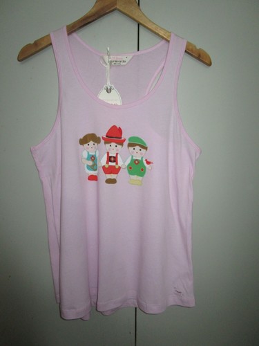 Ladies Peter Alexander Pink Tank with Dancing Dolls print Size S NWT ...