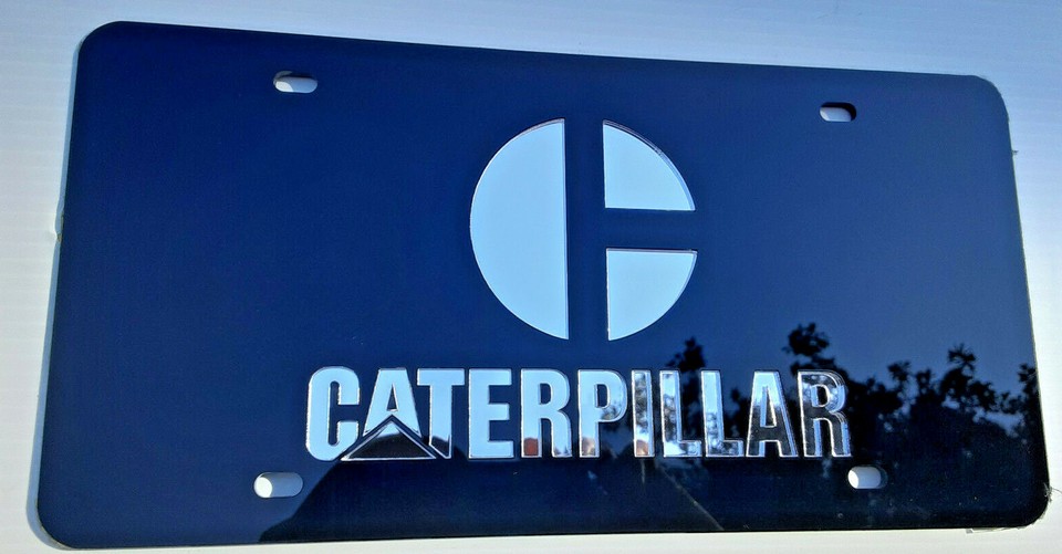 Caterpillar #2 Acrylic Mirror License Plate Auto Tag nice | eBay