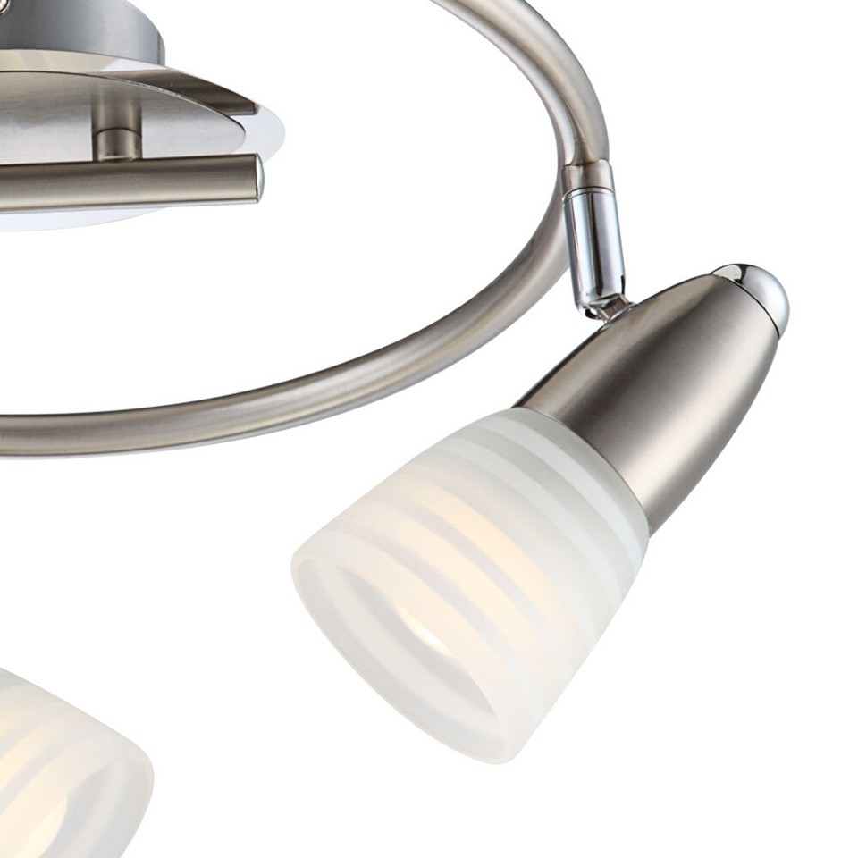 Lampe De Plafond Rond LED Pour Salon En Verre Spot Projecteur Ronde ...