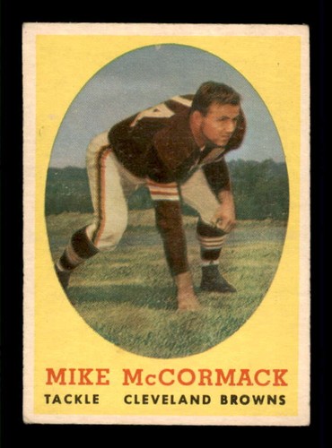 1958 Topps #59 Mike McCormack GVG Browns 563477 | eBay