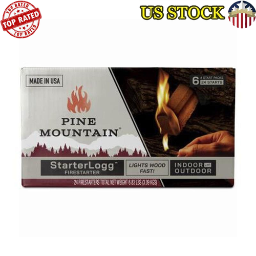 Firestarter Logs Quick Easy Light 24 Pack Camping Grilling Fireplace ...