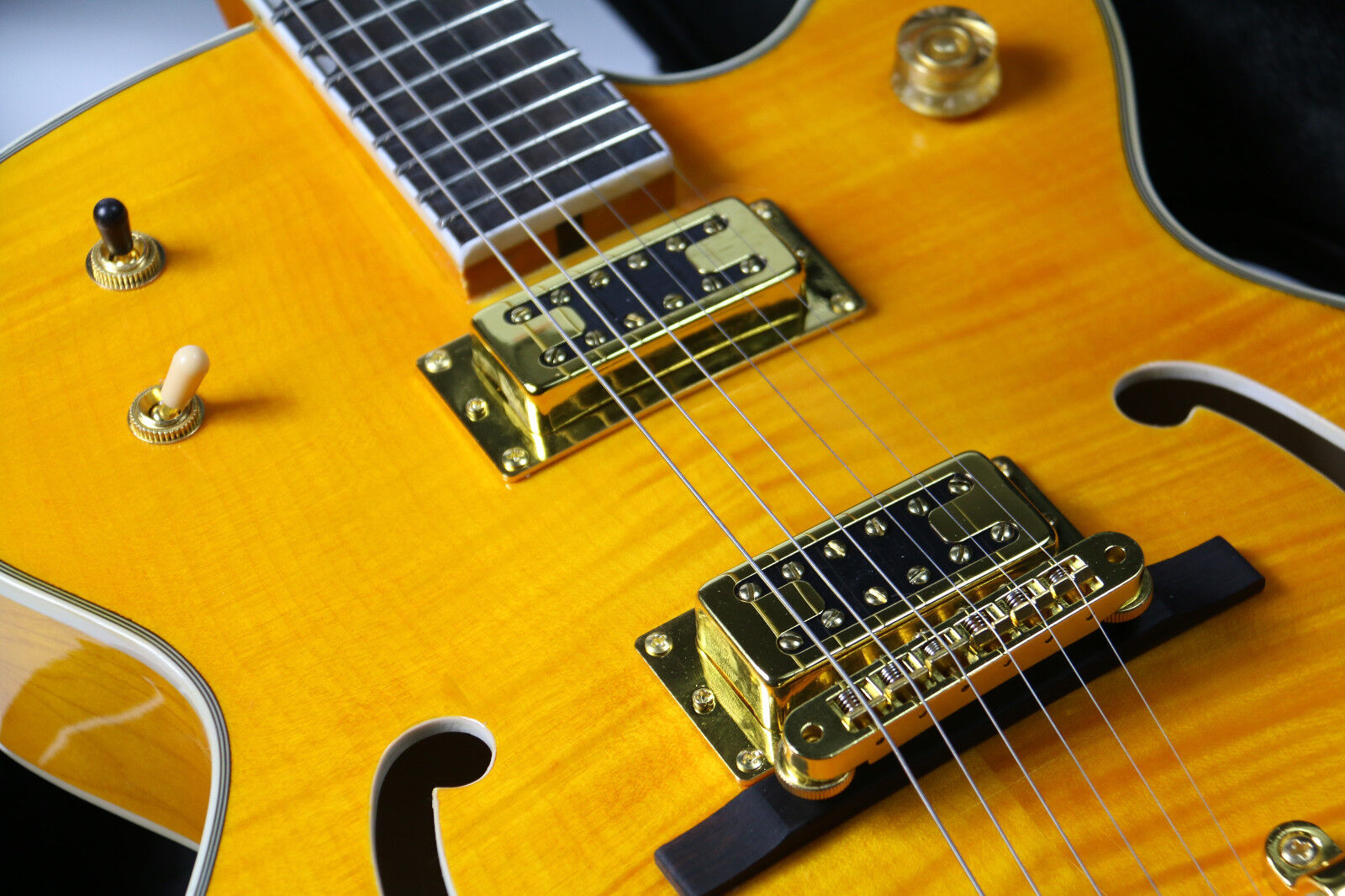 Good Sound Hollow Body Jazz Electric Guitar Gold Hardware JB Bridge | eBay