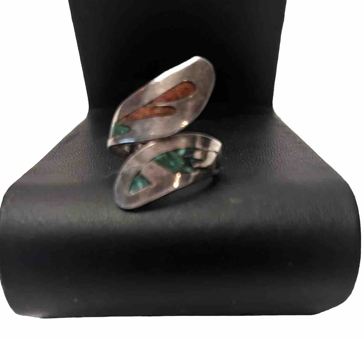 Delvin Nelson Vintage 925 Ring Navajo Chip Inlay Sout… - Gem