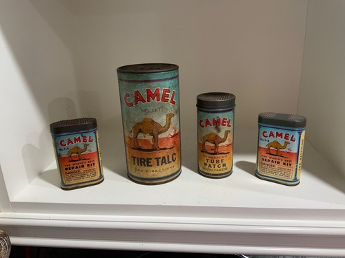 Vintage Camel Tire Tube Patch Talk Repair Cans Lot | eBay