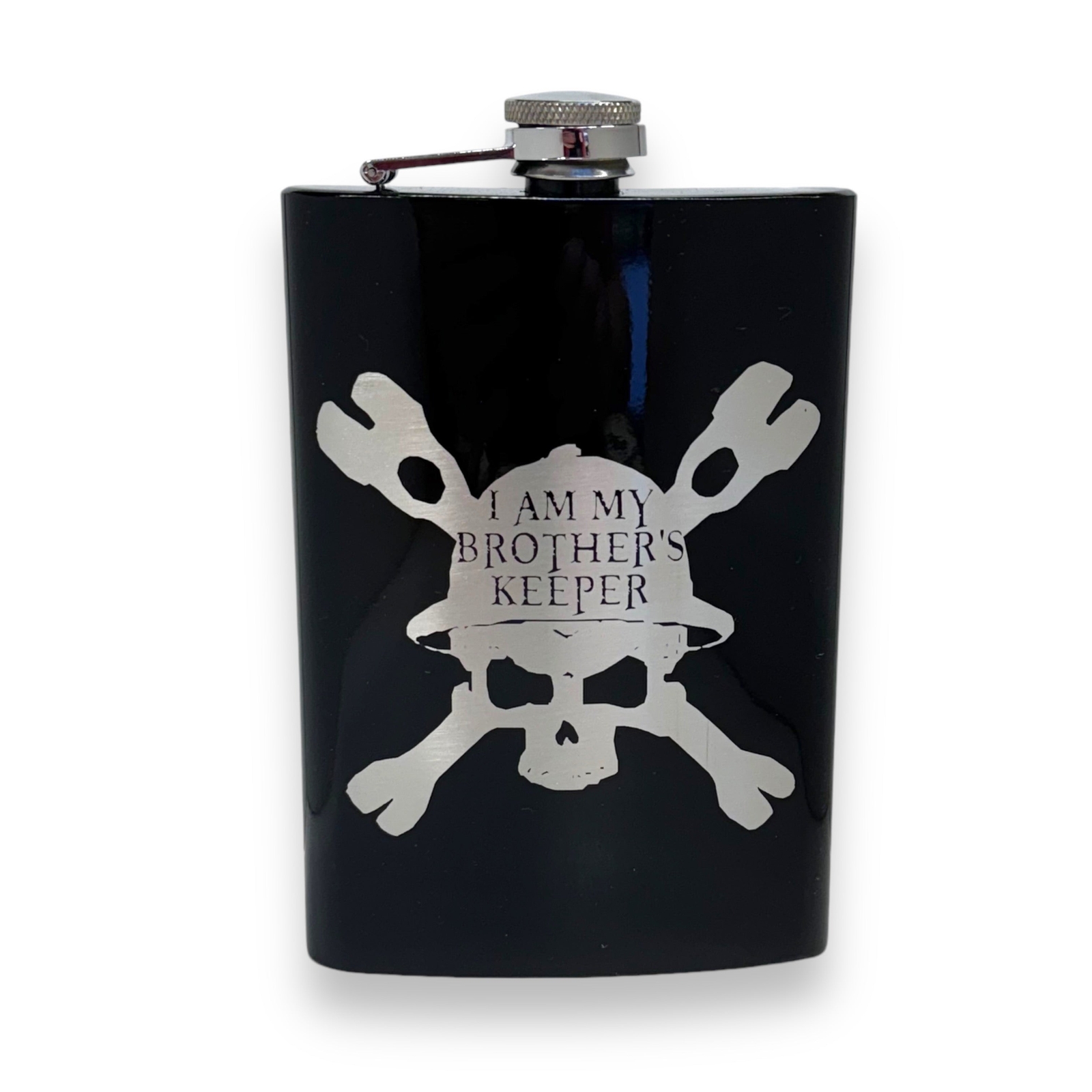 8oz BLACK Helmet Brothers Keeper Flask | eBay