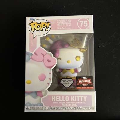 Funko Pop! Hello Kitty #75 50Th Anniversary Diamond TargetCon Exclusive!! | eBay