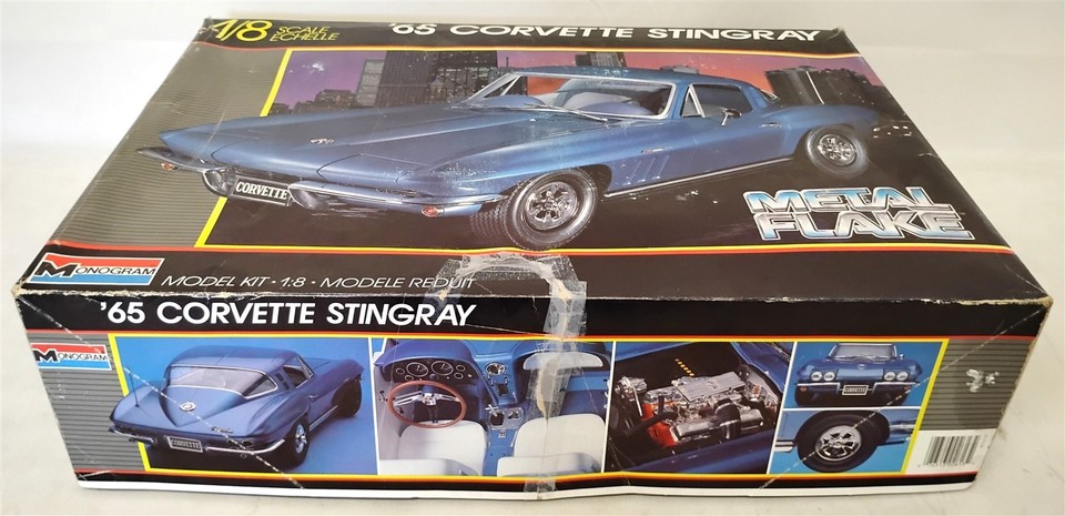Vintage 1/8th Scale '65 Corvette Stingray Model Kit by Monogram Open ...