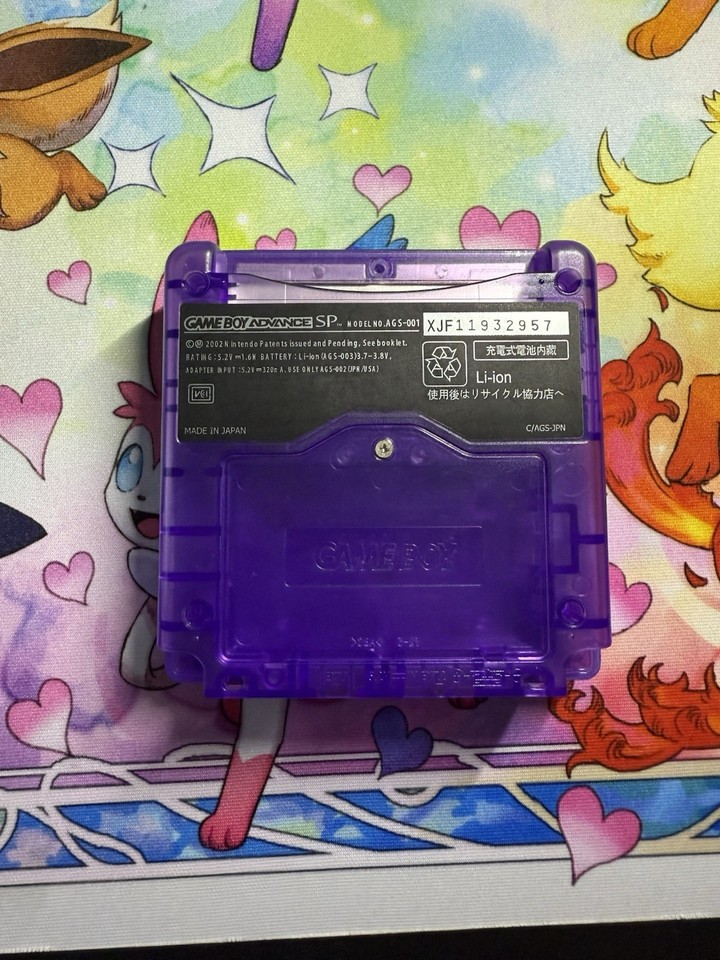GameBoy Advance SP Purple Translucent/Clear With Extra Parts | eBay