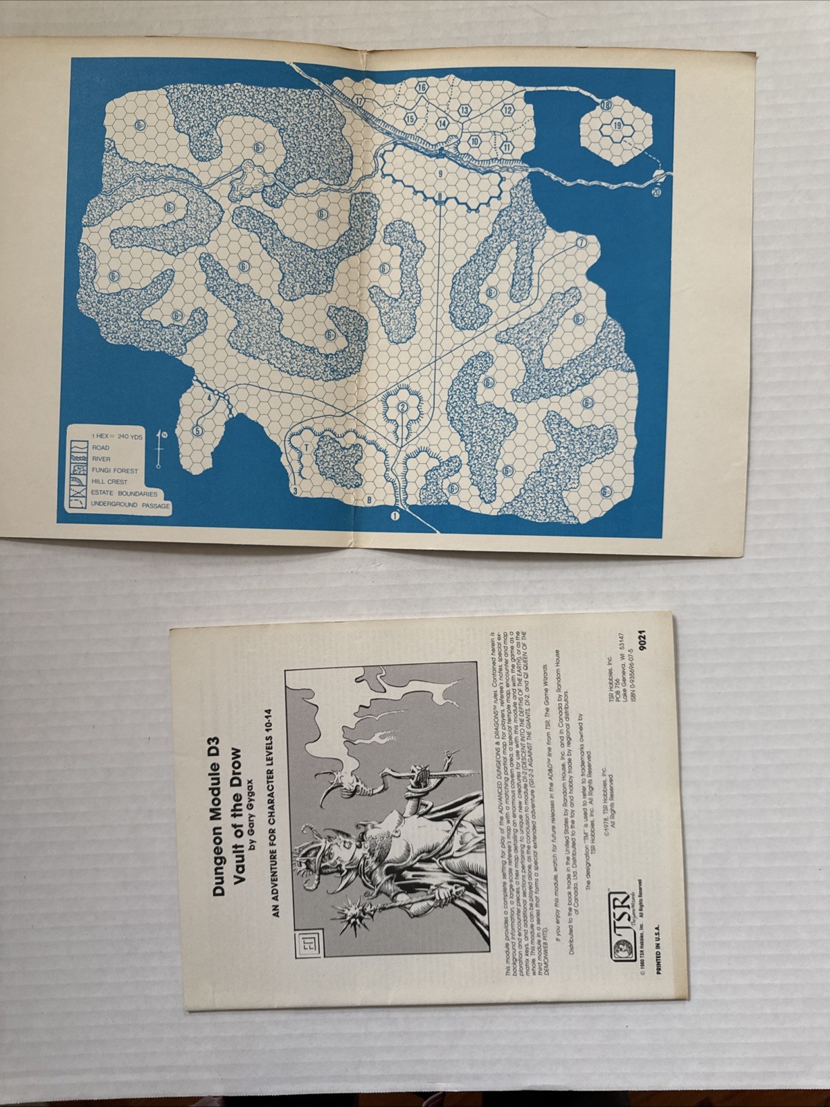 Advanced Dungeon & Dragons Module D3 Vault of the Drow 1980 TSR 9021 ...