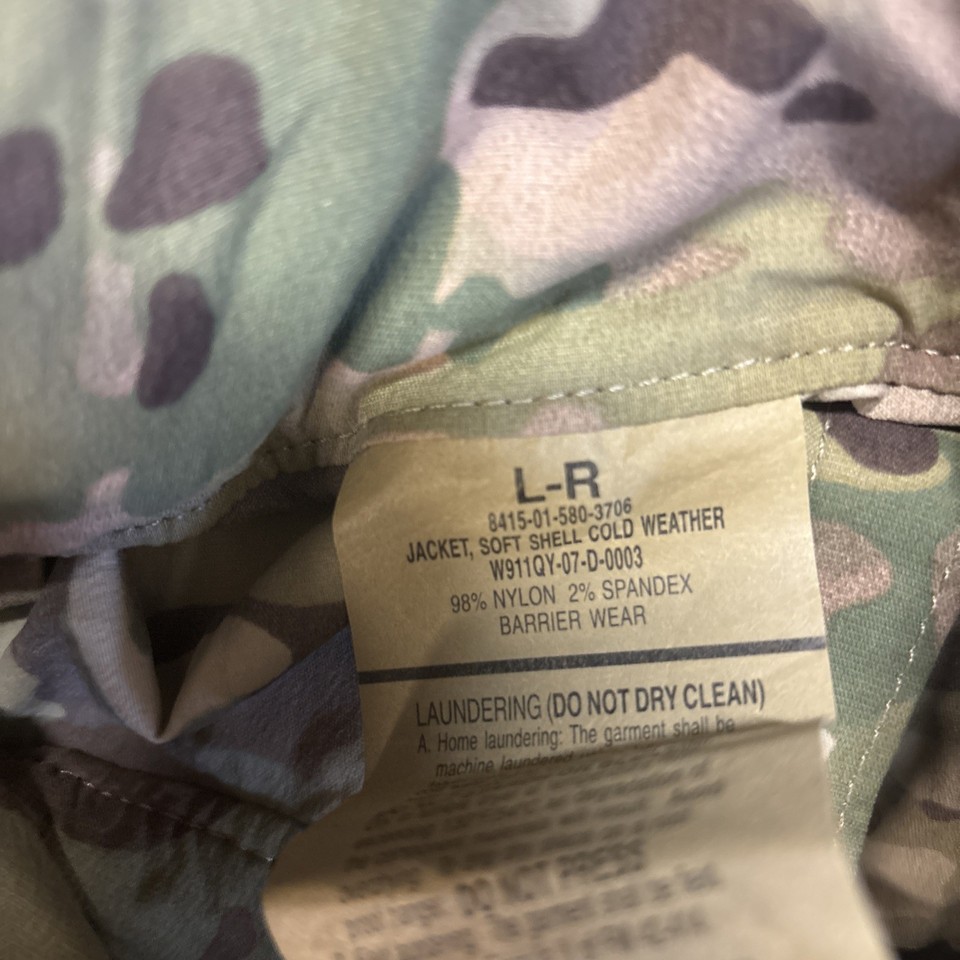MULTICAM OCP GEN III SOFT SHELL COLD WEATHER LEVEL 5 JACKET L-R ...