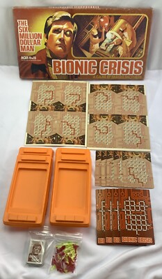 1975 The 6 Six Million Dollar Man Bionic Crisis Board Game Parker ...