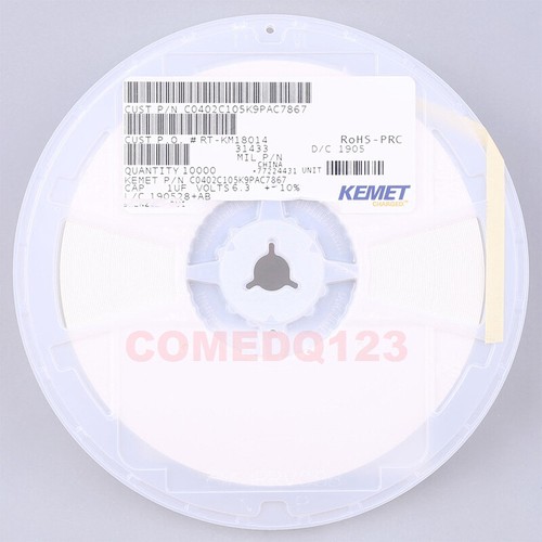 200PCS 0402 1uF 6.3V X5R ±10% C0402C105K9PAC7867 KEMET Ceramic ...