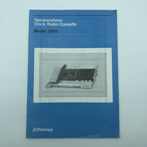 Vintage Jc Penny Speakerphone Radio With Cassette Player Model 3889 | eBay