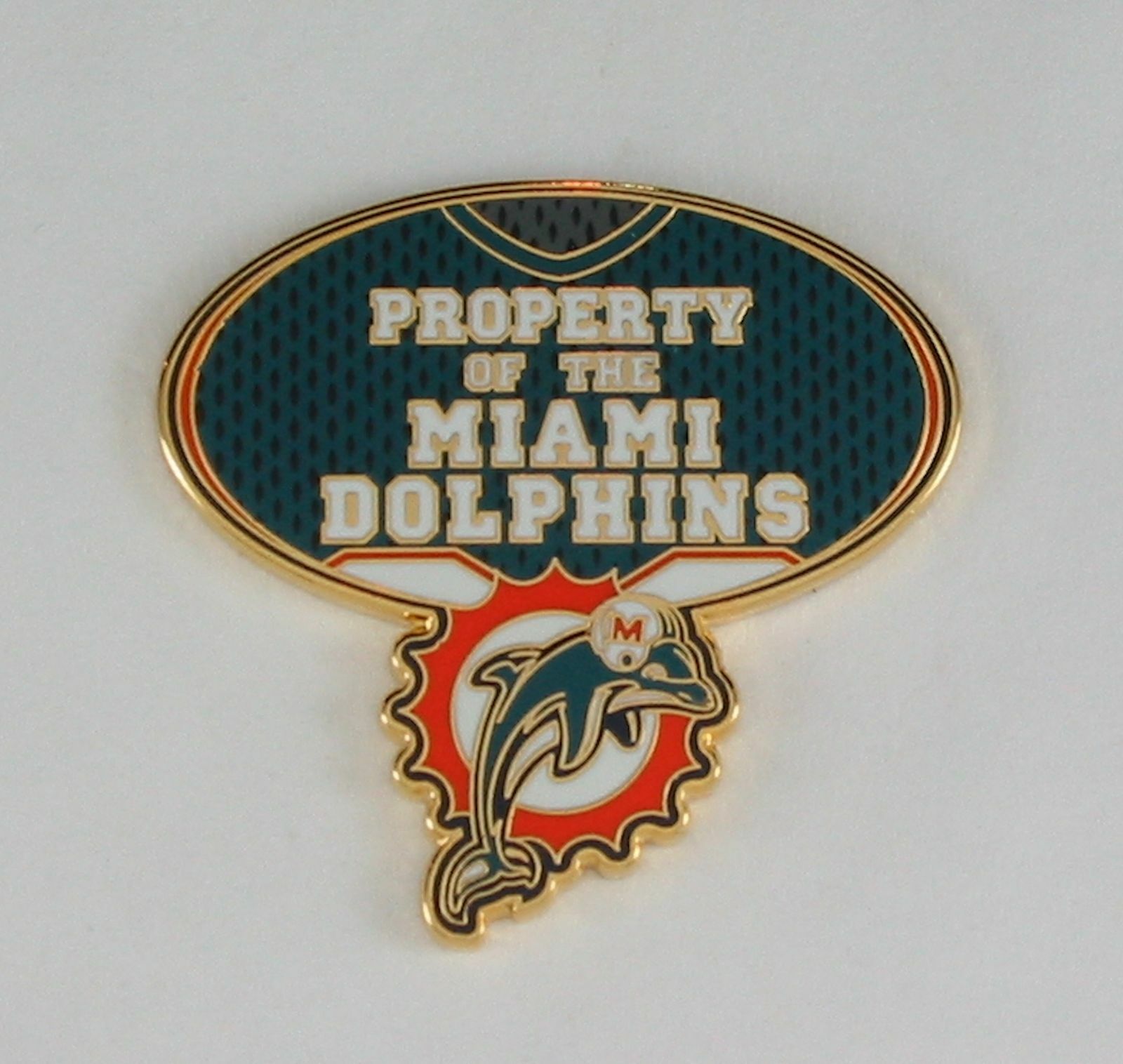 Miami Dolphins Property of Metal Lapel/Hat Pin - NFL Licensed ...