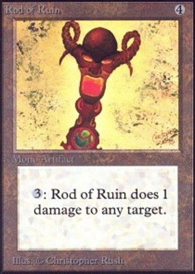 Rod of Ruin Magic mtg Heavy Play, English Unlimited x1 | eBay