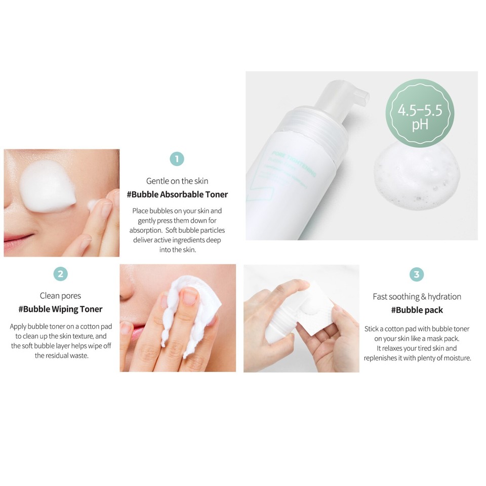 Labonita Pore Tightening Bubble Toner 150ml Moisturizer Sebum Soothing ...