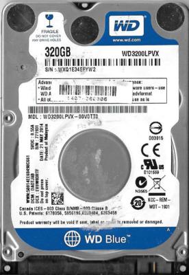 WESTERN DIGITAL WD3200LPVX-00V0TT0 320GB SATA HARD DRIVE DCM: DA0TJAB ...