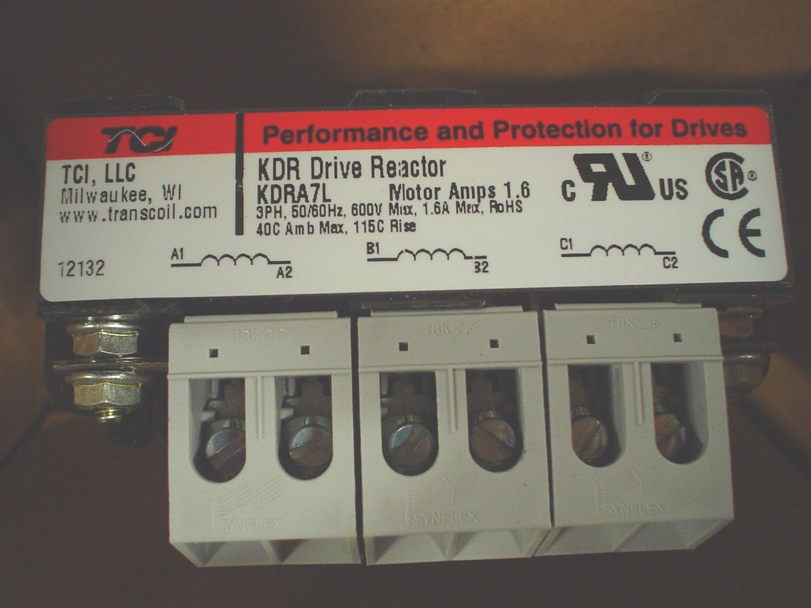 TCI line reactor KDRA7L 1.6amp 3 phase 600v Drive Reactor 60 day warranty | eBay
