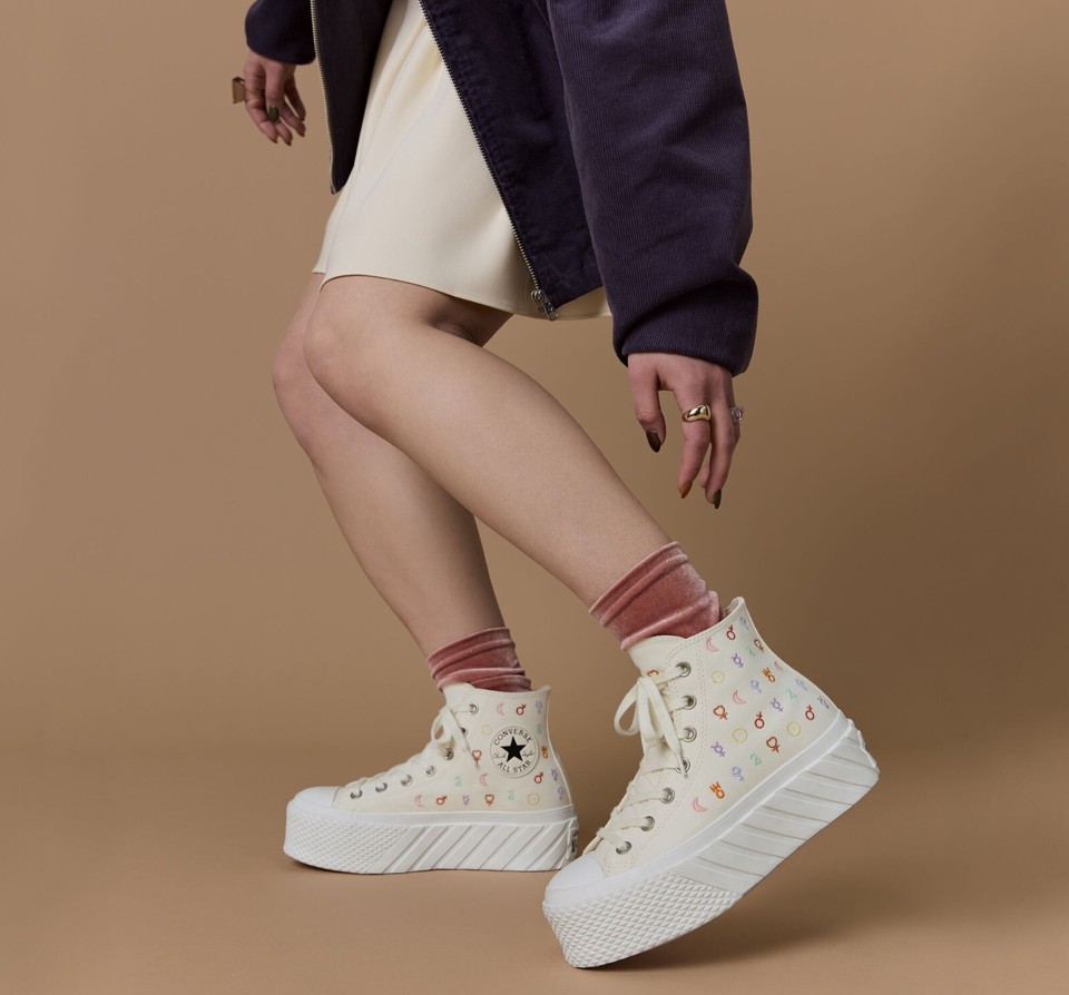 Women Converse Chuck Taylor AS 2X Lift Mystic Symbols Hi, A03716C Multi ...