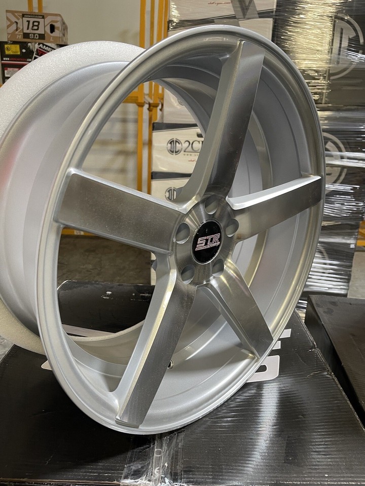 20” str racing wheels 607 Silver Machine | eBay