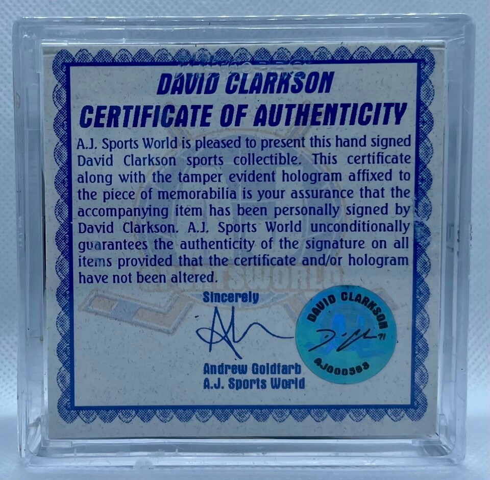 DAVID CLARKSON Signed Toronto Maple Leafs 2014 WINTER CLASSIC Puck | eBay