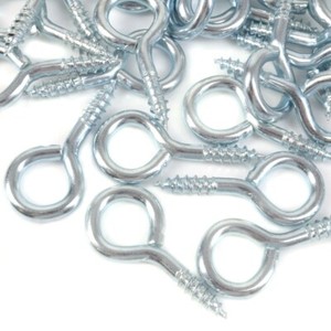 GALVANISED SCREW EYES 100x 45mm Vine Ties Outdoor Wood Frame Eyelets ...