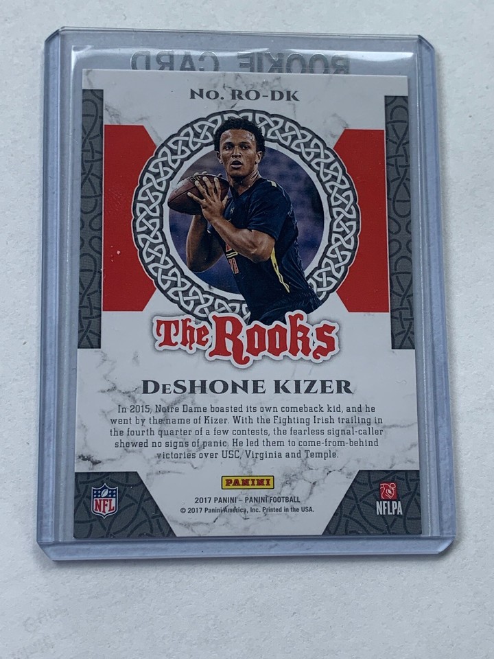 DeShone Kizer 2017 Panini THE ROOKS Rookie Card #RO-DK NFL Raiders RC ...