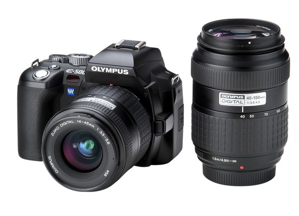 Olympus EVOLT E-500 / EVOLT E-500 8.0MP Digital SLR Camera - Black (Kit ...