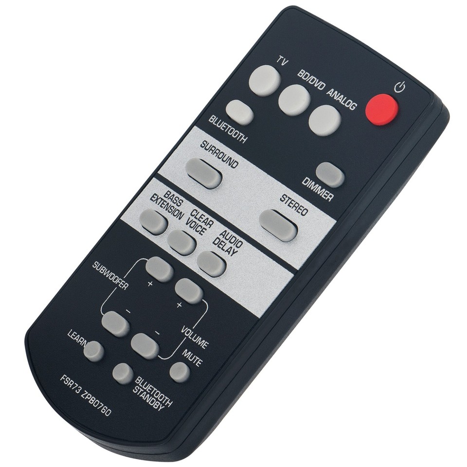 New FSR73 ZP80760 Replace Remote for Yamaha YAS-105 ATS-1050 SRT-700 ...