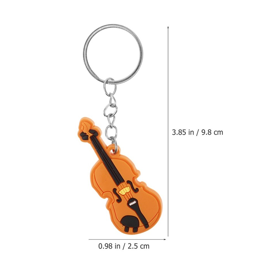6 Pcs Violin Keychain Retro Creative Pendant Musical Instrument Hanging ...