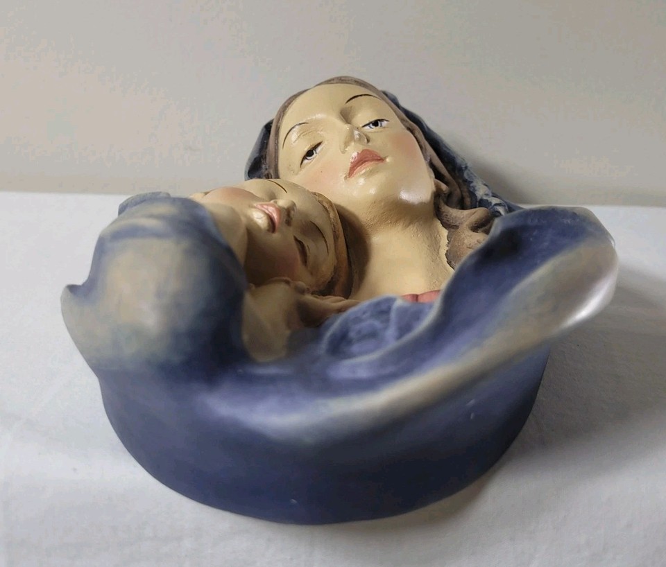 DOLFI ORIGINAL MADONNA & CHILD WALL PLAQUE Bas-relief ITALY hand ...