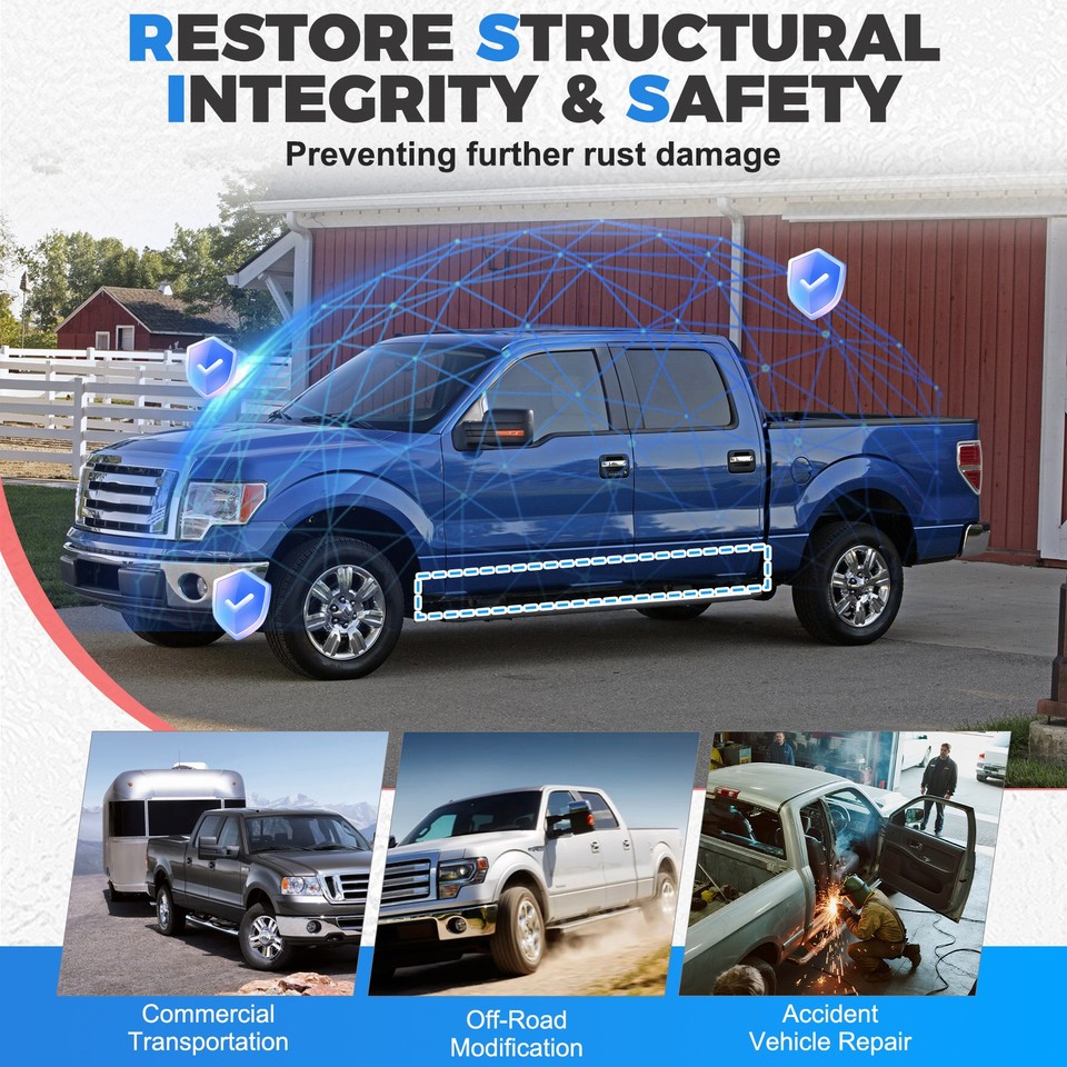 For 2009-2014 Ford F150 Super Crew Rocker Panels & Cab Corners - Inner ...