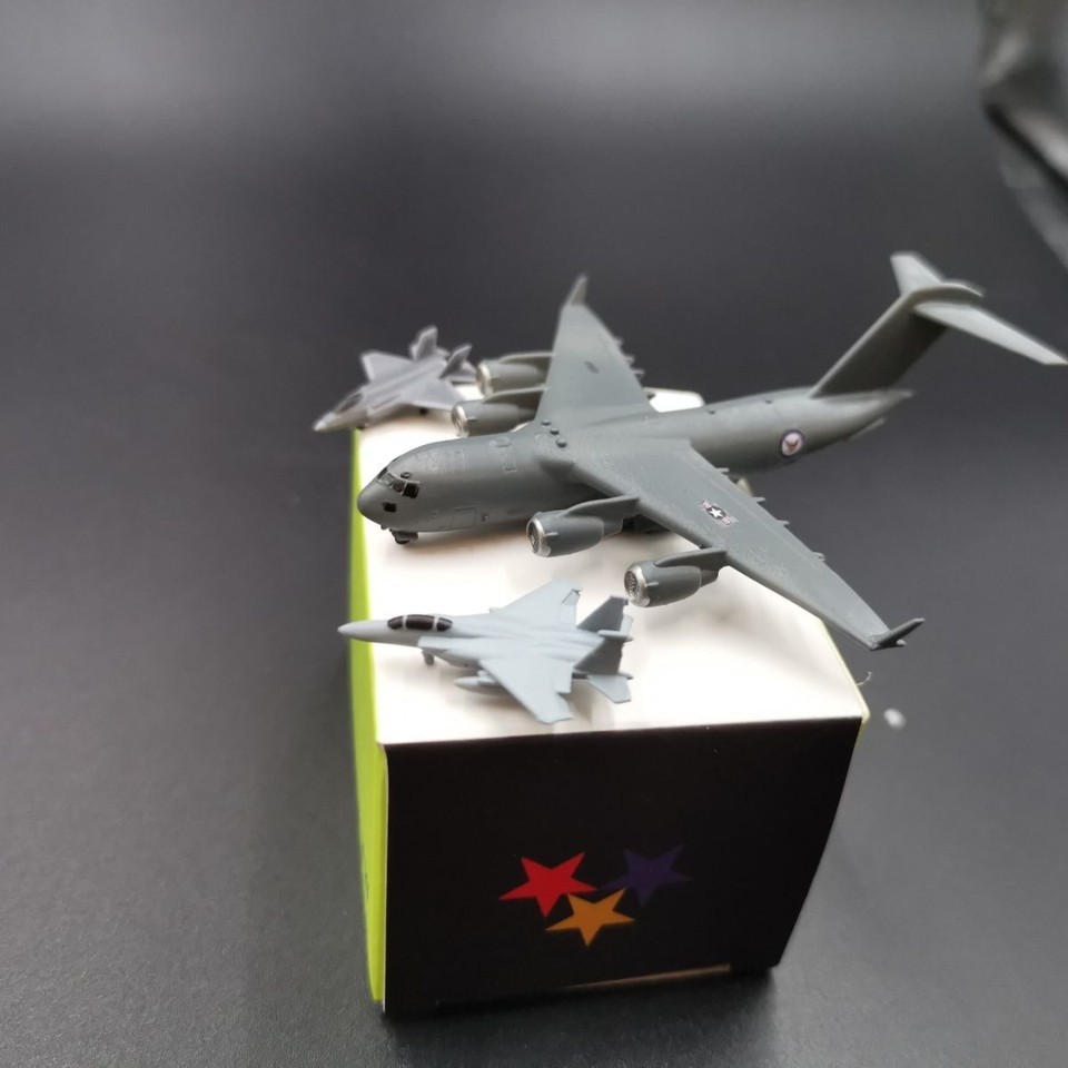 1/700 US military aircraft model transport aircraft model c17+f15+f35 ...